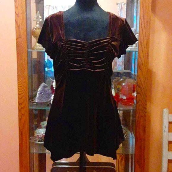 Metaphor | Tops | Metaphor Velvet Blouse Size Large | Poshmark